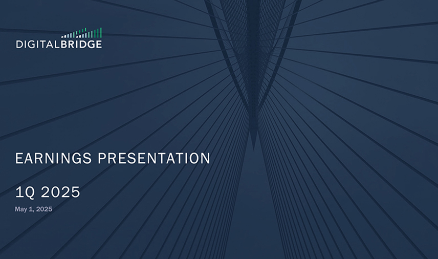 DigitalBridge Announces First Quarter 2025 Earnings Release and Conference Call Date